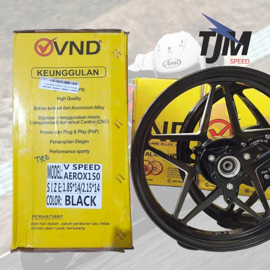 Jual Velg VND V-Speed Aerox 185/215-14 Black | Shopee Indonesia