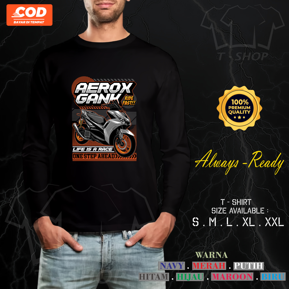 Jual Kaos LENGAN PANJANG 3 Kaos Tshirt Distro Yamaha Aerox Connected ... Jual Kaos LENGAN PANJANG 3 Kaos Tshirt Distro Yamaha Aerox Connected ...
