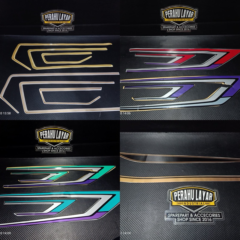 Jual striping tangki gl100 stripping stiker logo tangki motor honda gl ...