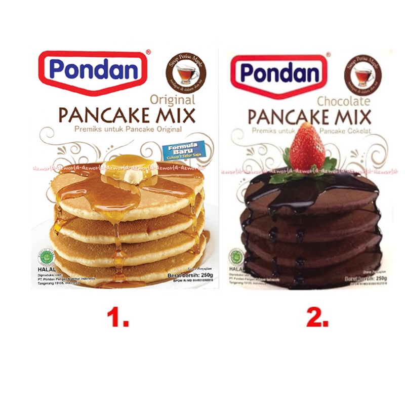 Jual Pondan 250gr Original Chocolate Pancake Mix Tepung Kue Instant ...