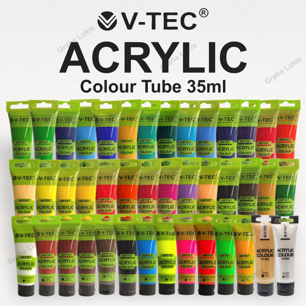 Jual V-TEC Acrylic 35ml / Cat Acrylic V-Tec 35 ml | Shopee Indonesia