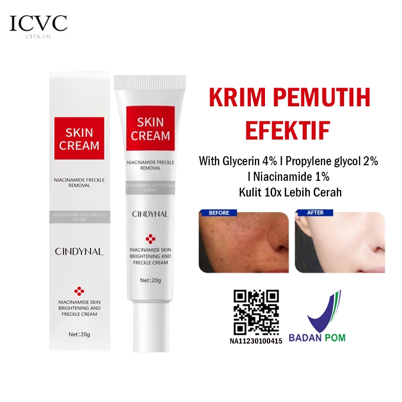 Jual BPOM Cindynal Skin Cream Freckle Removal Whitening Remove Dark Spots Krim Wajah Anti ...