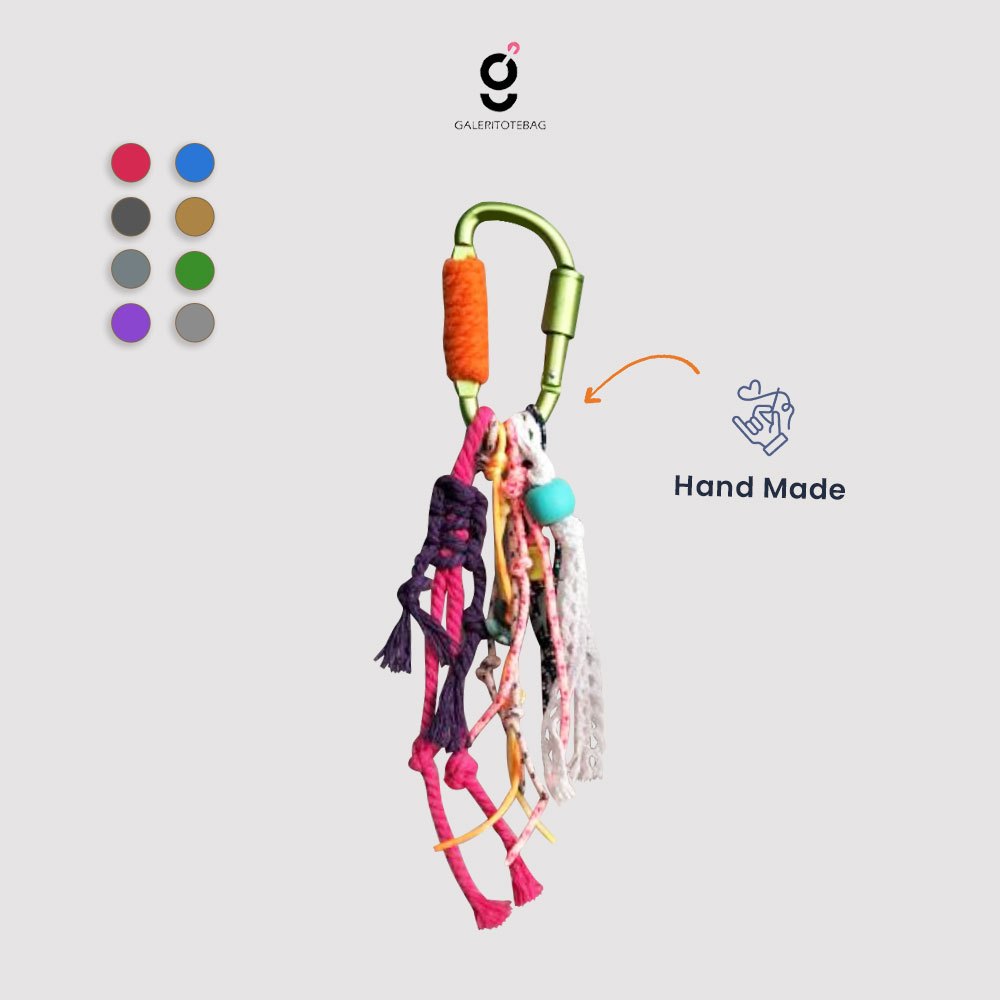 Jual BIG CHARM MACRAME/ MACRAME CARABINER CHARM , GANTUNGAN TAS ...