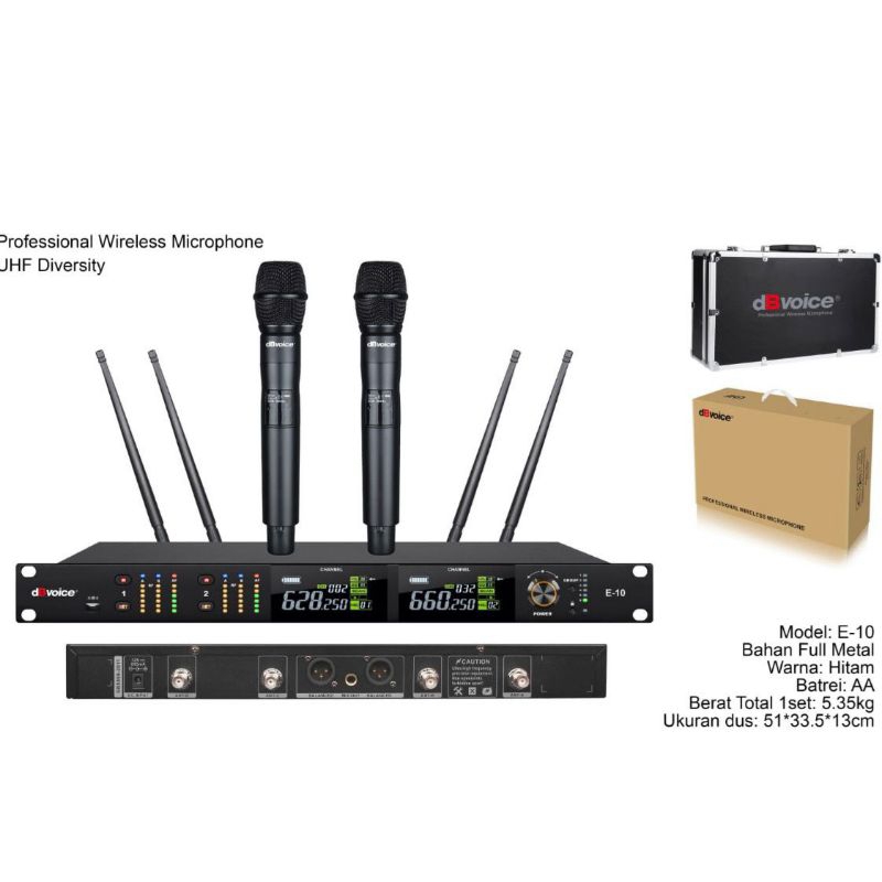 Jual Mic Wireless dB Voice E 10 Original dBvoice E10 Handheld | Shopee ...
