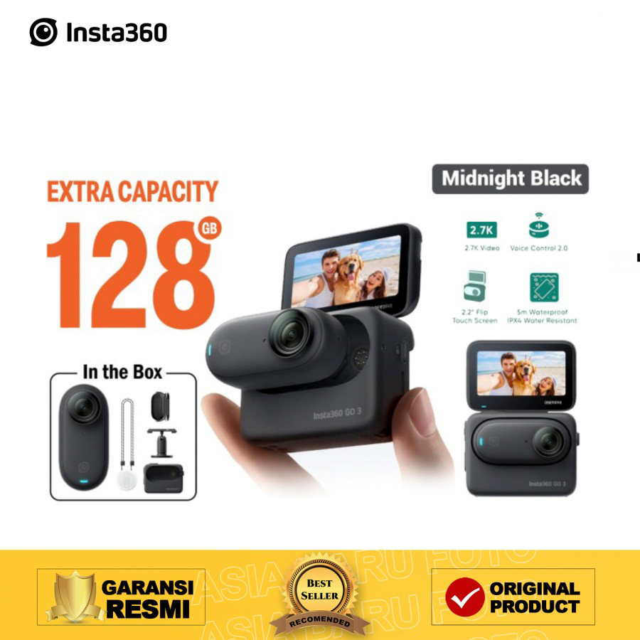 Jual Insta360 GO 3 Action Cam Camera Insta 360 GO3 Midnight Black ...