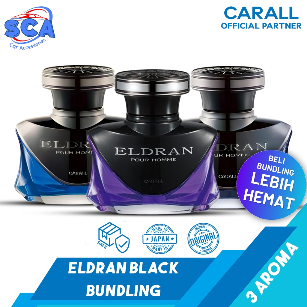 Jual Parfum Mobil CARALL Eldran Black Bundling Hemat 3 Aroma Made in Japan | Shopee Indonesia