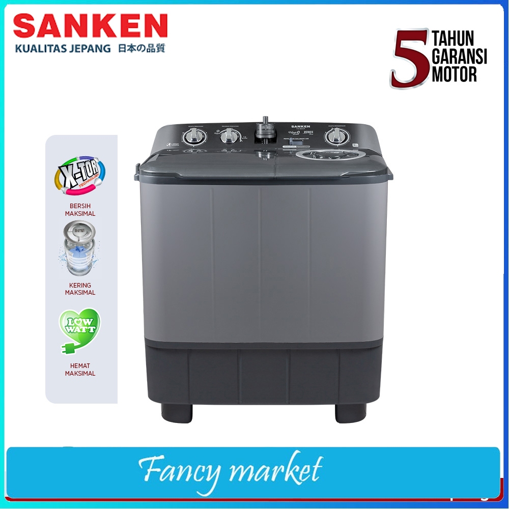 Jual MESIN CUCI SANKEN 2 TABUNG TW 927 Kapasitas 8 Kg LOW WATT | Shopee Indonesia