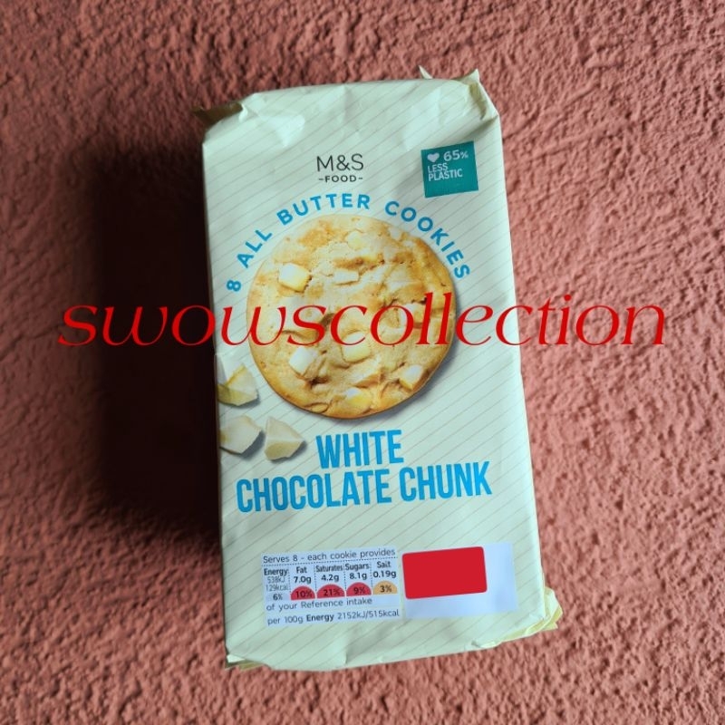 Jual M&S MARK MARKS & AND SPENCER ALL BUTTER WHITE CHOCOLATE CHUNK ...