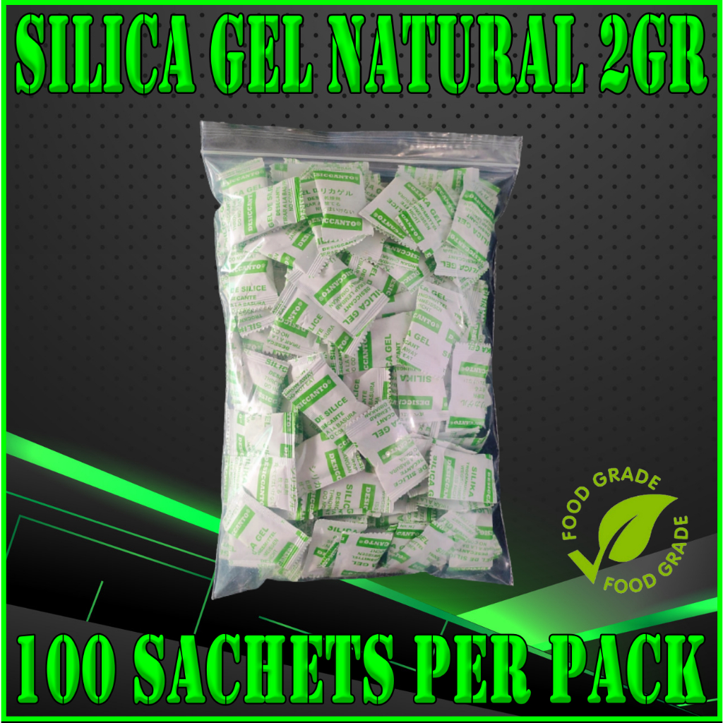 Jual silica gel 2gr 100pcs | Silica Gel Natural sachet 2gr | HARGA PER ...