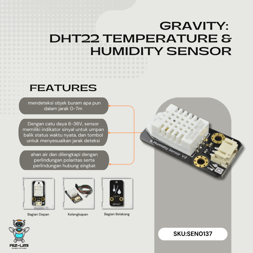 Jual DHT22 Temperature & Humidity Sensor | Shopee Indonesia