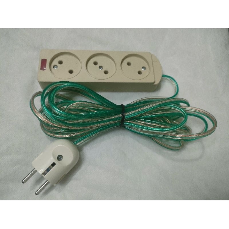 Jual Stop Kontak Colokan 3 Lubang Dan Kabel Listrik 5 Meter SNI | Shopee Indonesia