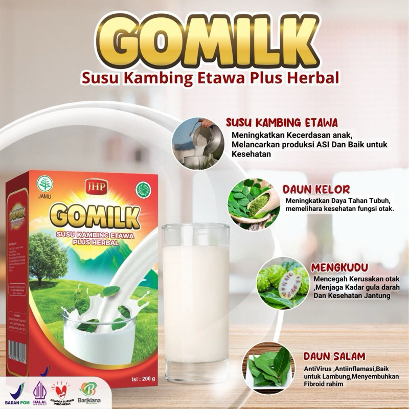 Jual GO MILK SUSU KAMBING ETAWA HERBAL 200gr | Shopee Indonesia
