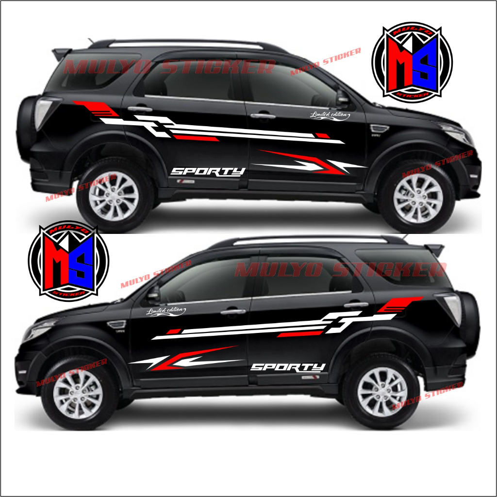 Jual Stiker Striping Mobil RUSH Stiker Cutting RUSH SPRTYStiker Mobil ...