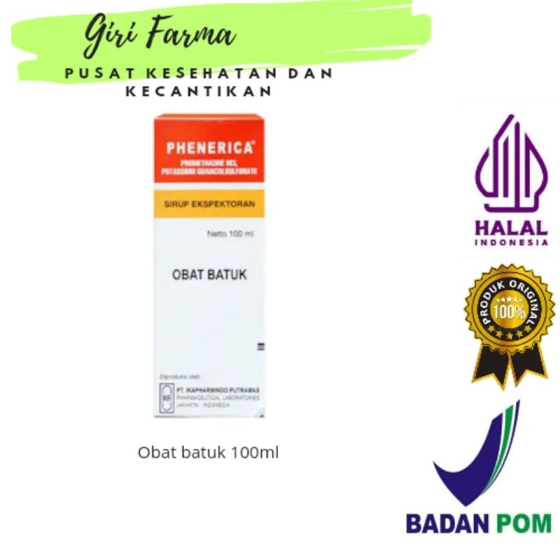 Jual Phenerica 100 ML / Obat Batuk Karena Alergi Dan Akibat Rokok ...
