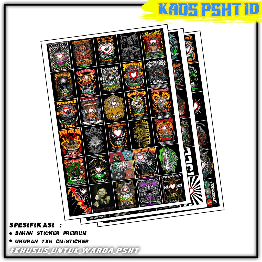 Jual STIKER PSHT DESAIN PILIHAN TERLARIS Spesial EDITION (BISA COD ...