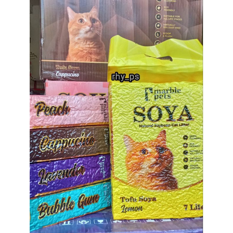 Jual Pasir Kucing Tofu Soya Marble Pets Tofu 7L Tofu Cat Litter Pasir ...