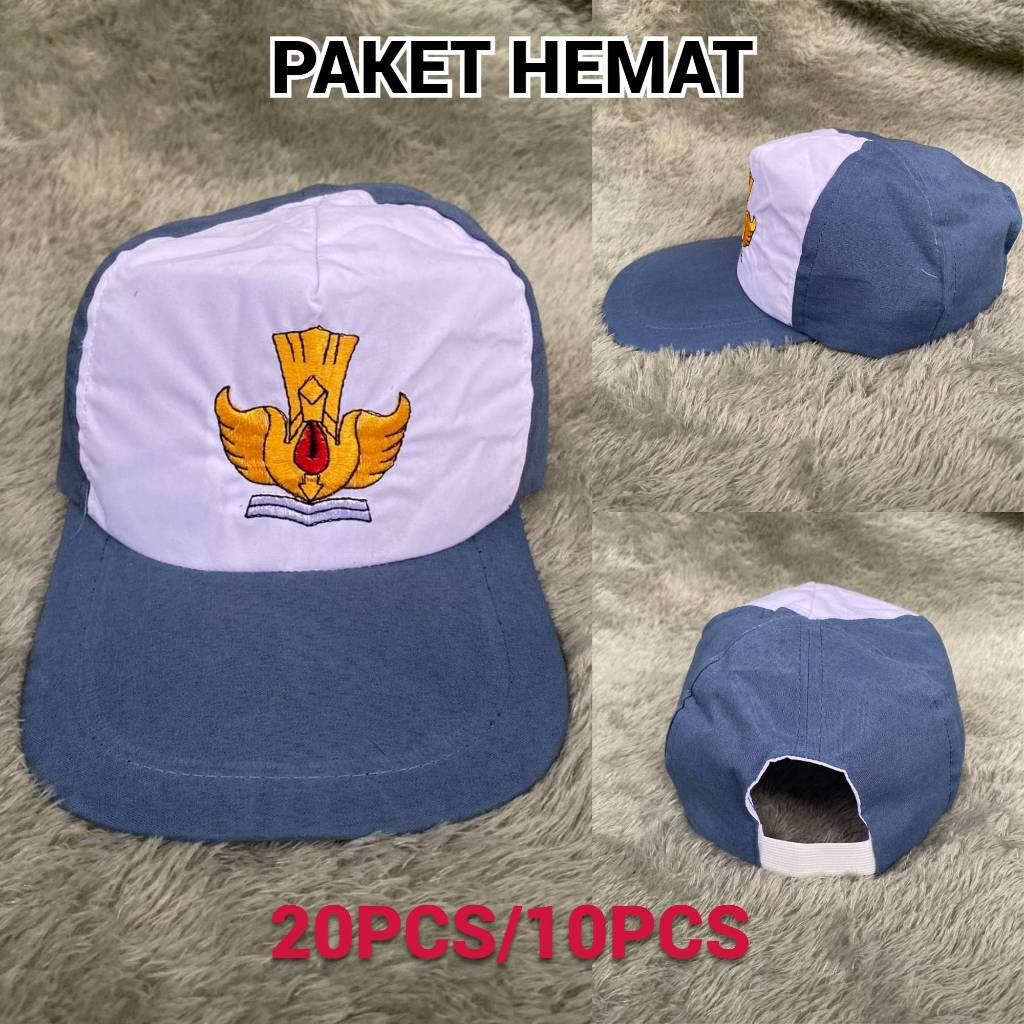 Jual SUPER HEMAT!!! PAKET TOPI SEKOLAH SMK/SMA PUTIH ABU 20PCS TERLARIS ...