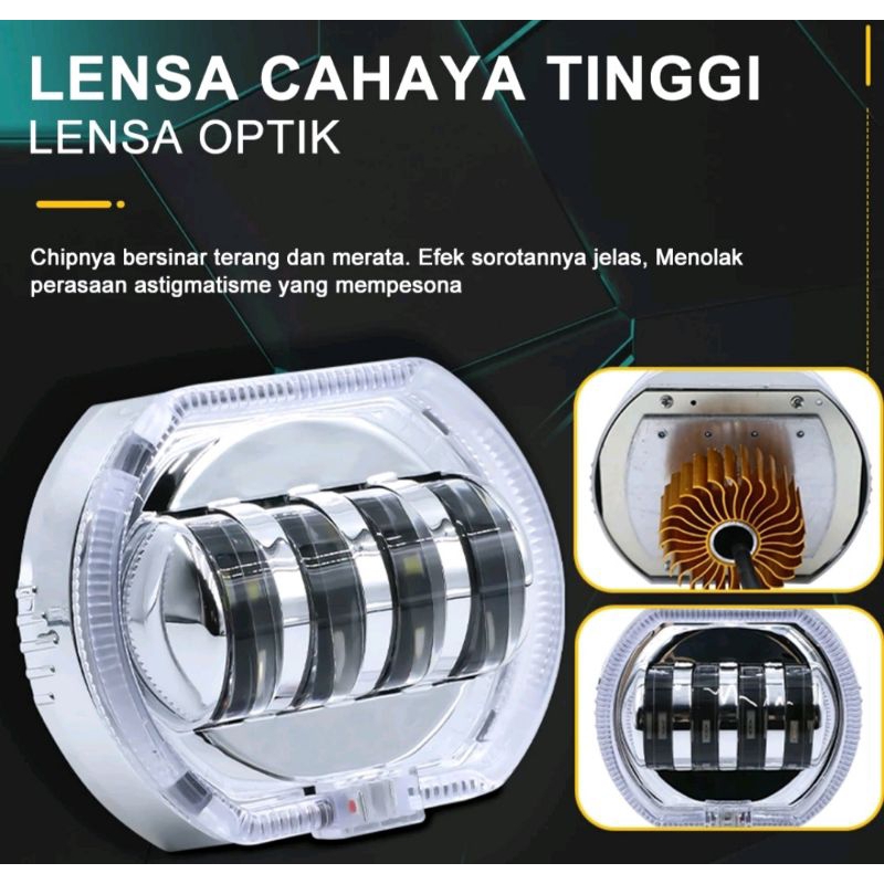 Jual lampu daymaker biled 4 lensa lampu devil merk day | Shopee Indonesia