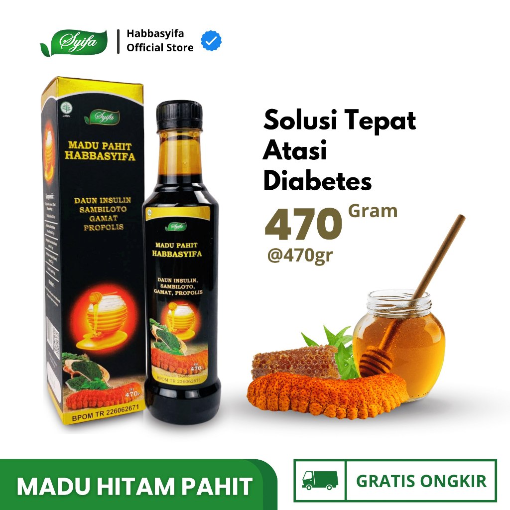 Jual Madu Hitam Pahit Plus Propolis dan Daun Insulin Mengatasi Diabetes ...