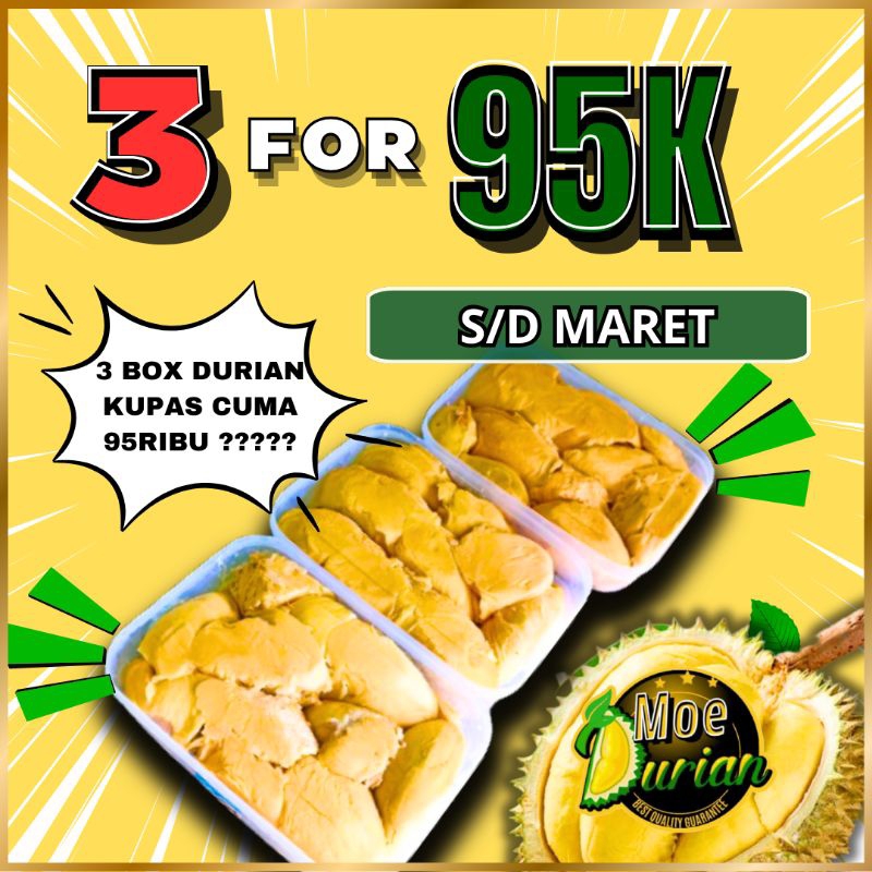 Jual Durian Kupas Medan Lokal Sumatera Enak Tapi Murah 3 box | Shopee Indonesia