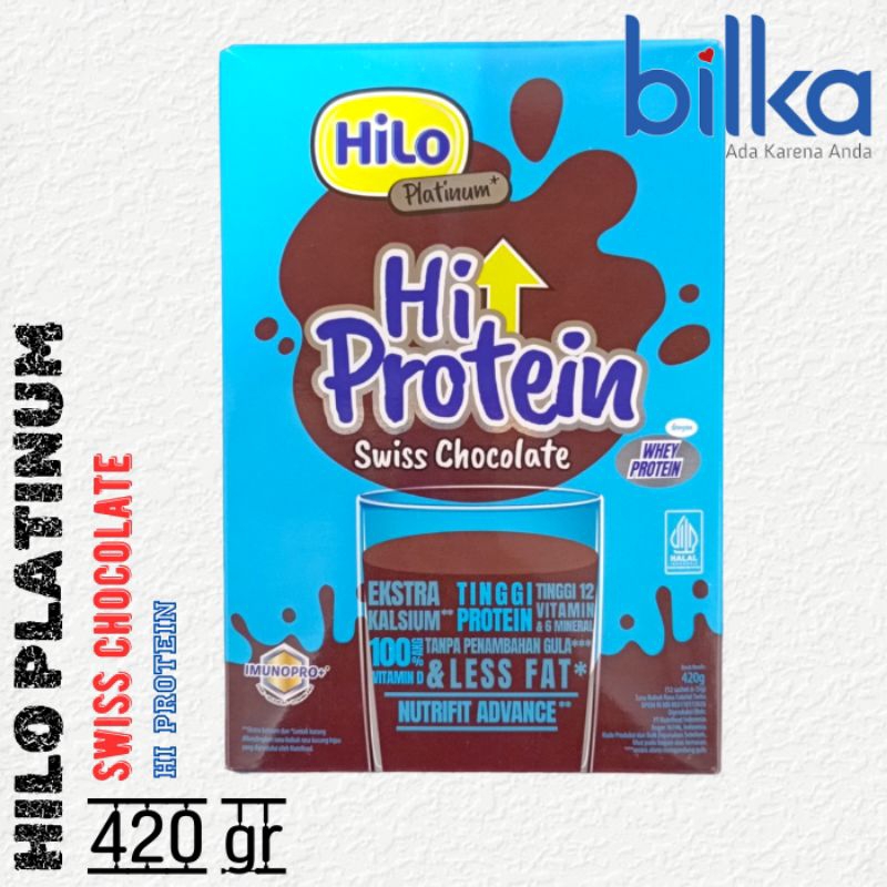 Jual HILO Platinum Hi Protein Swiss Chocolate 420gr | Shopee Indonesia