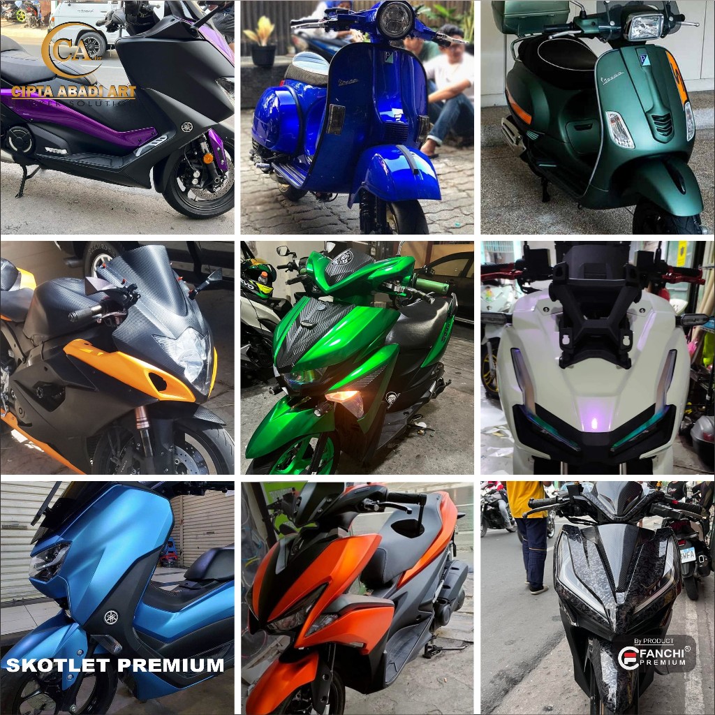 Jual Stiker Skotlet Motor Carbon 3D Karbon 5D Glossy Matte Chrome Doff ...