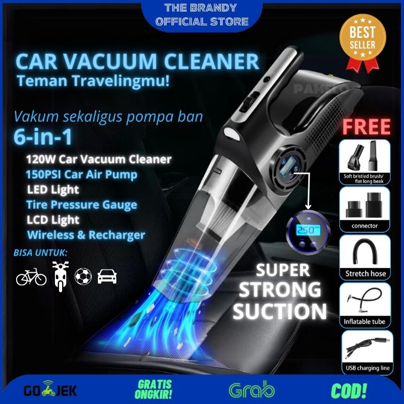 Jual READY Vakum Mobil Car Vacuum Cleaner 6-in-1 Bisa Isi angin Ban ...