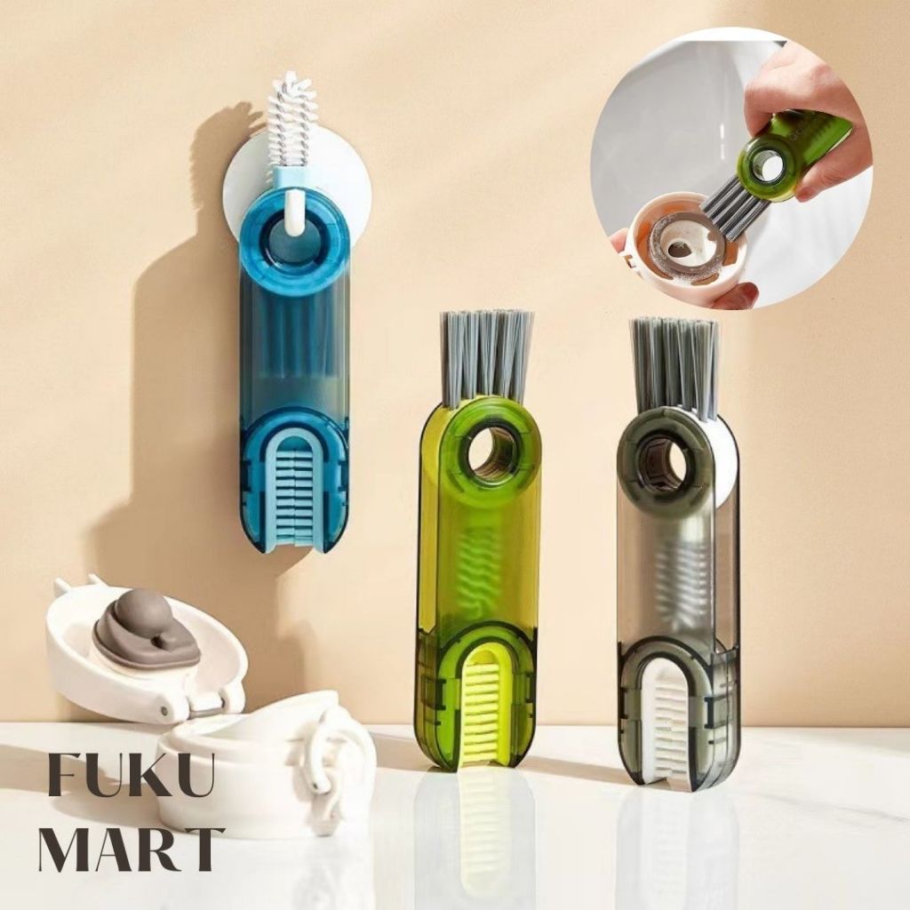 Jual Sikat Multifungsi Pembersih Botol 3 in 1 Sikat Botol / Sikat Botol Susu Bayi / Sikat ...