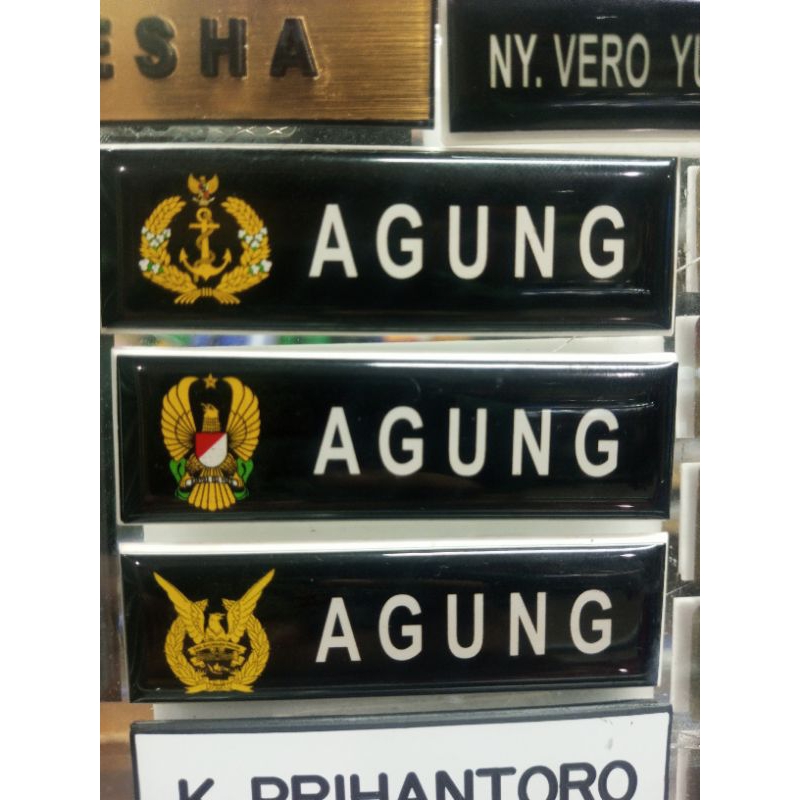 Jual papan nama pdh l papan nama pdh TNI l papan nama name tag logo ...