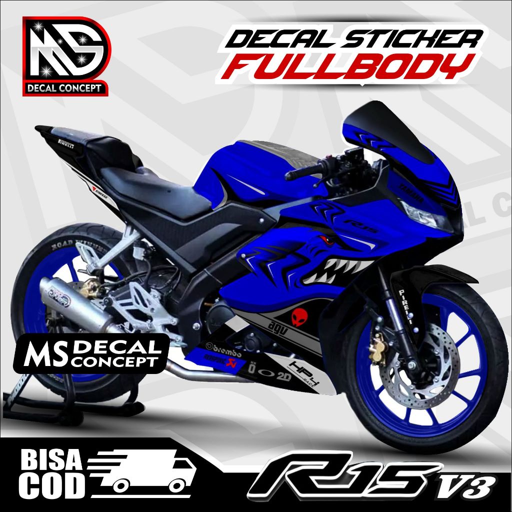 Jual decal stiker R15v3 Fullbody stiker R15v3 Yamaha R15V3 Fullbody tertutup | Shopee Indonesia