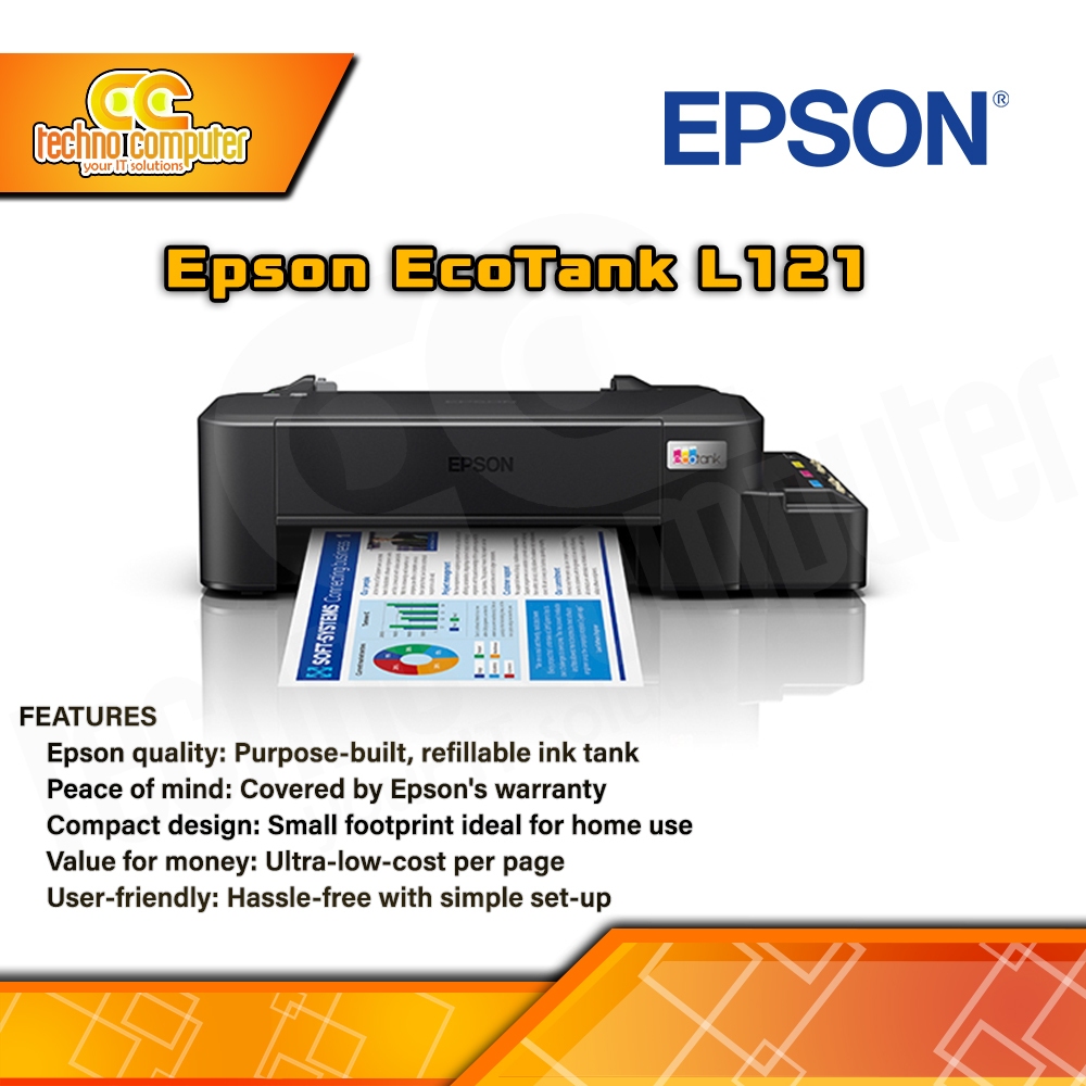 Jual PRINTER EPSON L121 A4 Ecotank Ink Tank Printer | Shopee Indonesia