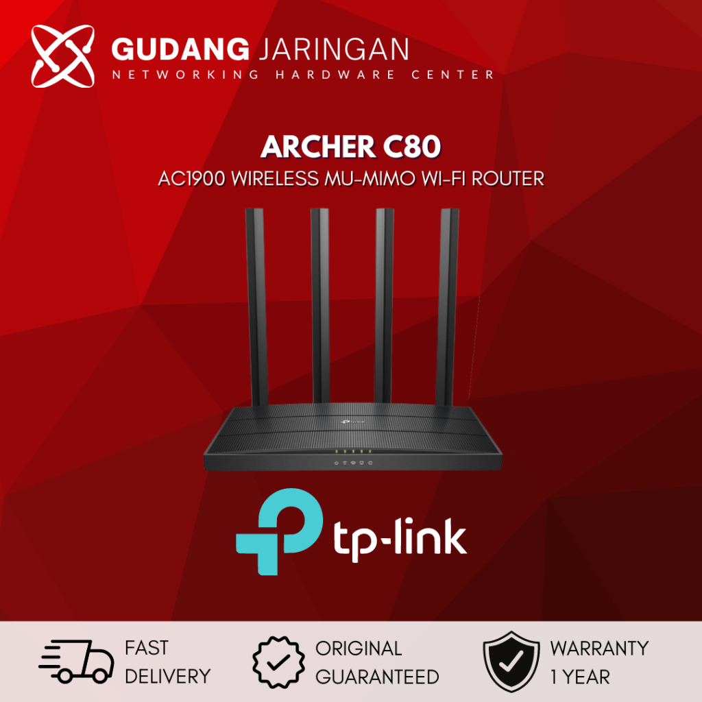 Jual TP-LINK ARCHER C80 AC1900 Wireless MU-MIMO Wi-Fi Router TPLINK | Shopee Indonesia