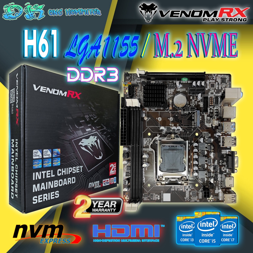 Jual Motherboard H61 Venomrx / Mobo Venomrx H61 Nvme | Shopee Indonesia