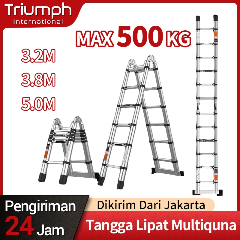 Jual Tangga multifungsi/tangga rangka A tarik dua sisi/tangga aluminium ...