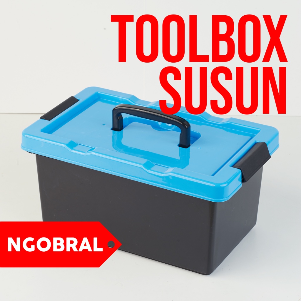 Jual Tool Box Susun 2/Kotak Penyimpanan Sparepart Tumpuk/Kotak Sekat ...