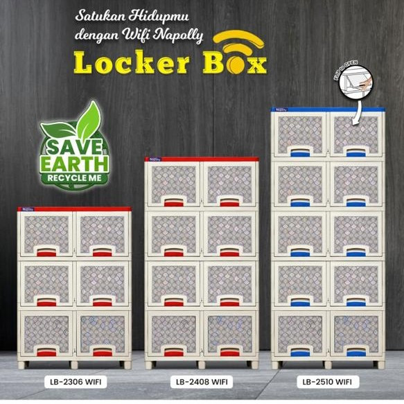 Jual LEMARI PLASTIK MINIMALIS LOCKER BOX NAPOLLY LB-2204-WF | Shopee ...