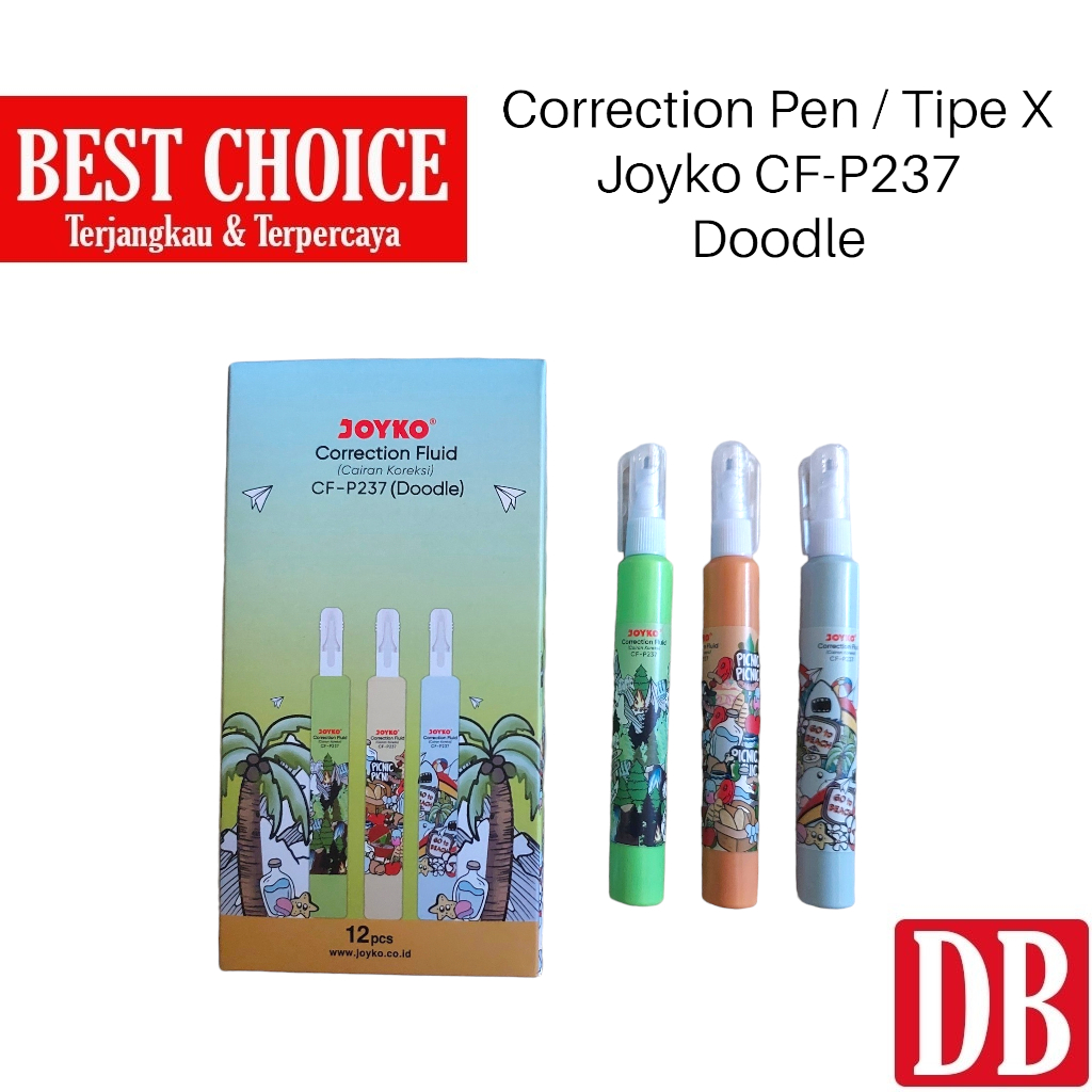 Jual Correction Fluid / Tipe X Cair / Tipex / Tip-Ex Joyko CF-P237 (Doodle) | Shopee Indonesia