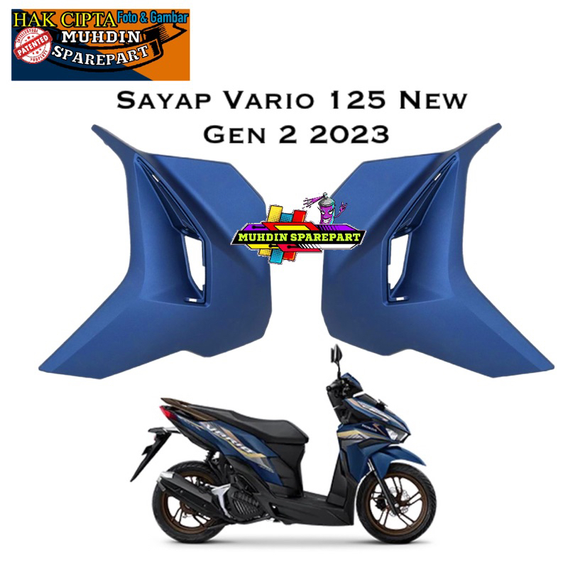 Jual Cover front sayap kanan kiri body depan vario 125 New k2v gen 2 ...