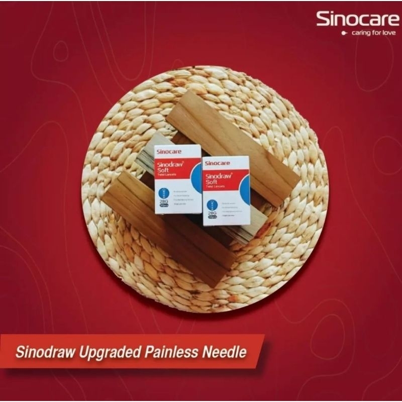 Jual Sinocare Sinodraw Blood Lancet 28g / Jarum Lancet isi 50 / bisa ...