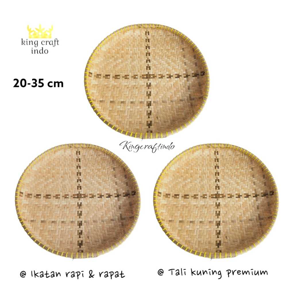 Jual Nyiru Nampan Anyaman Bambu Kecil 20 25 30 35 cm Premium | Shopee ...