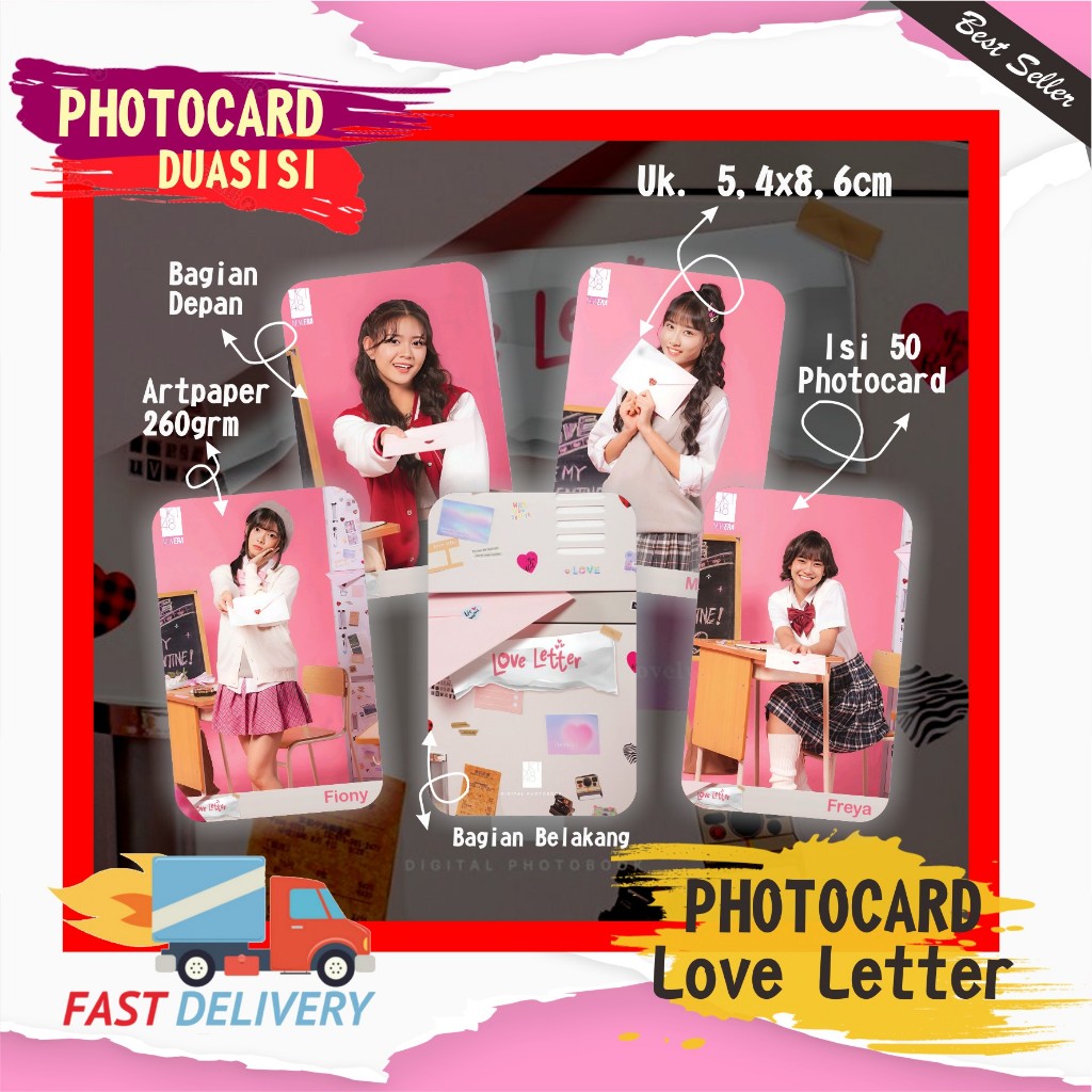 Jual JUAL PHOTOCARD JKT48 Edisi Love Letter New Era isi 50 PCS (Unofficial/Fanmade) Bonus Stiker ...