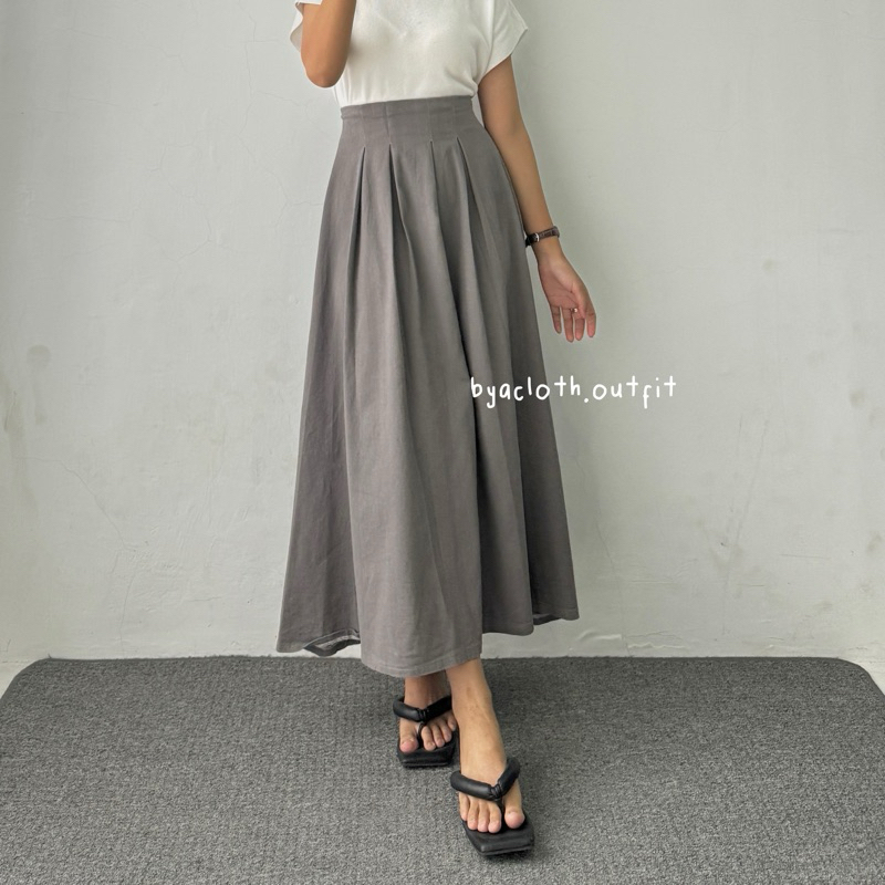 Jual BYACLOTH - Joy Skirt - Rok Flare Wanita - Rok Panjang Maxi Wanita ...