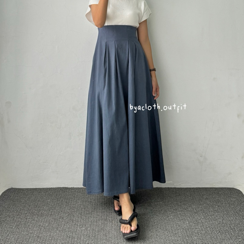 Jual BYACLOTH - Joy Skirt - Rok Flare Wanita - Rok Panjang Maxi Wanita ...