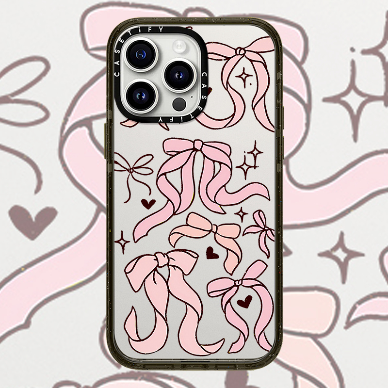 Jual CASETiFY Upgraded Same Pink Bow Strawberry Bear iPhone 15 Pro Case ...