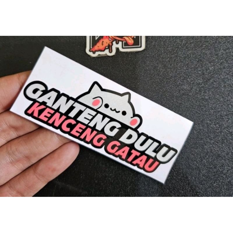Jual STICKER GANTENG DULU KENCENG GATAU VIRAL STIKER CUTTING | Shopee Indonesia