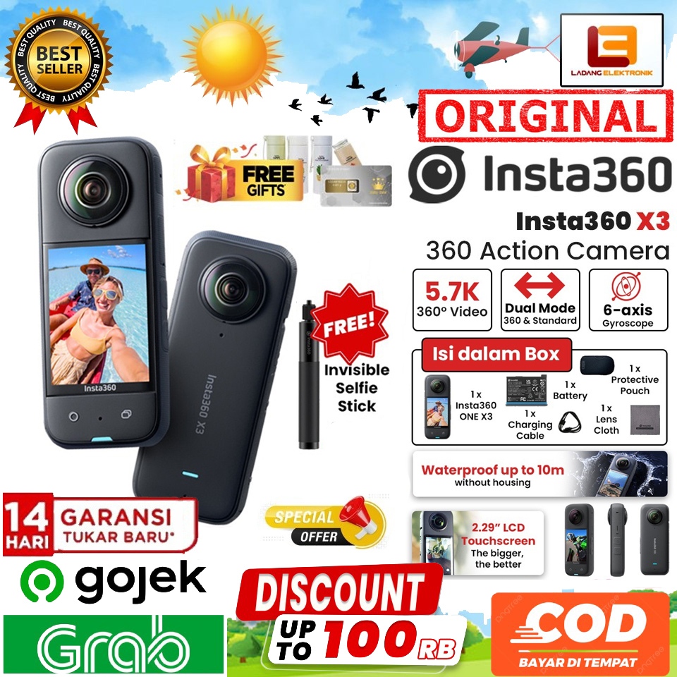 Jual Insta360 One X3 360° Action Camera | Shopee Indonesia