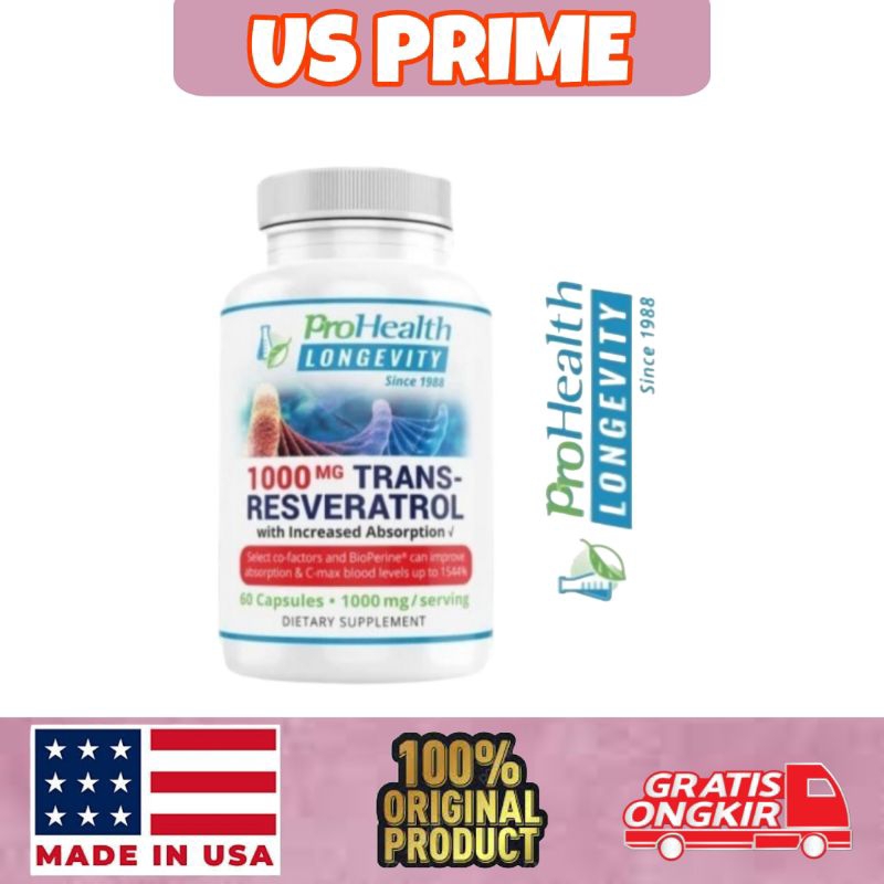 Jual PROHEALTH LONGEVITY 1000 MG TRANS - RESVERATOL 60 CAPS | Shopee ...