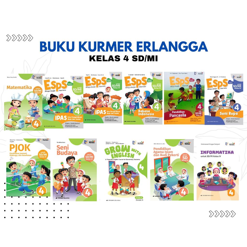Jual BUKU TEKS KURIKULUM MERDEKA ERLANGGA SD/MI KELAS 4 | Shopee Indonesia