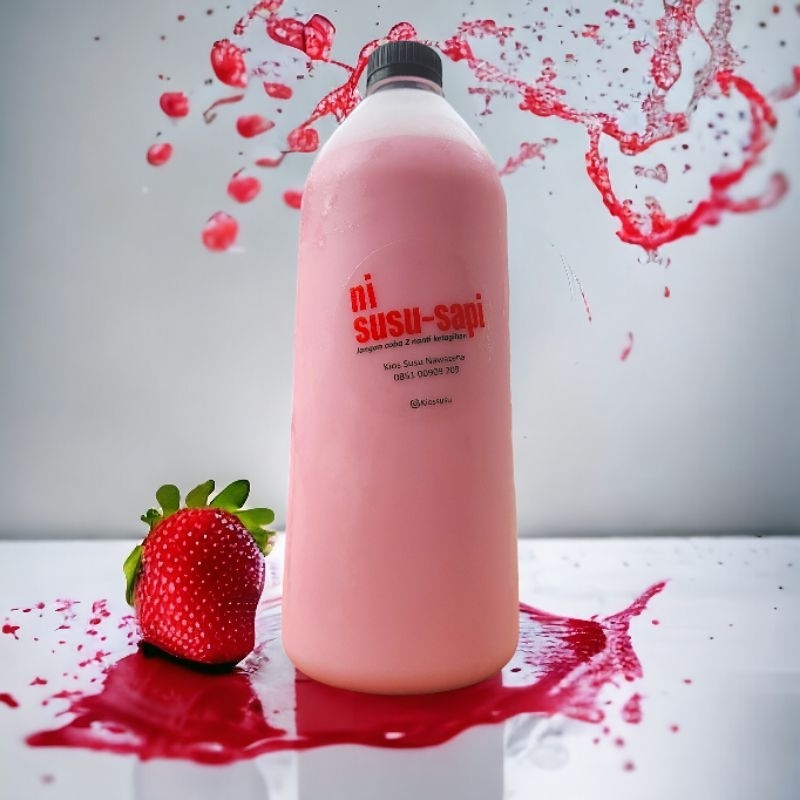 Jual Susu Sapi Fresh Milk Pasteurisasi Rasa Rasa Strawberry 1Liter ...