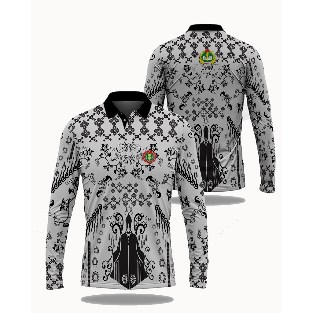 Jual Batik Pgri // Baju Batik PGRI unisex// Baju Kaos Jersey Batik PGRI ...